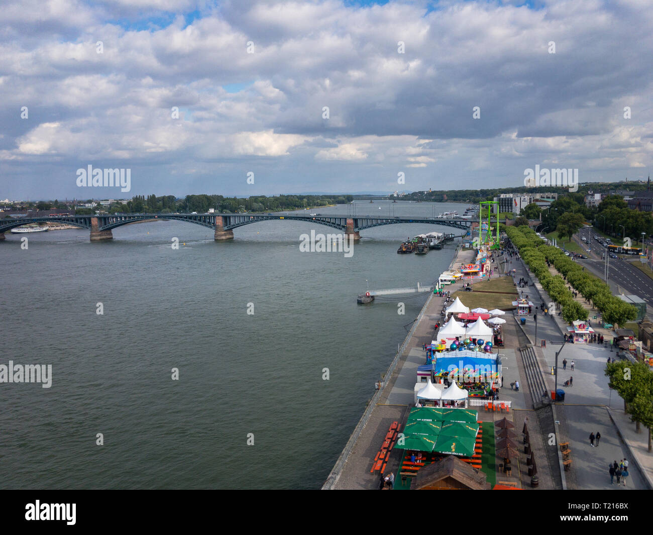 Mainz, Germany – June 22, 2018: Aerial Cityscape of Mainz, Germany ...