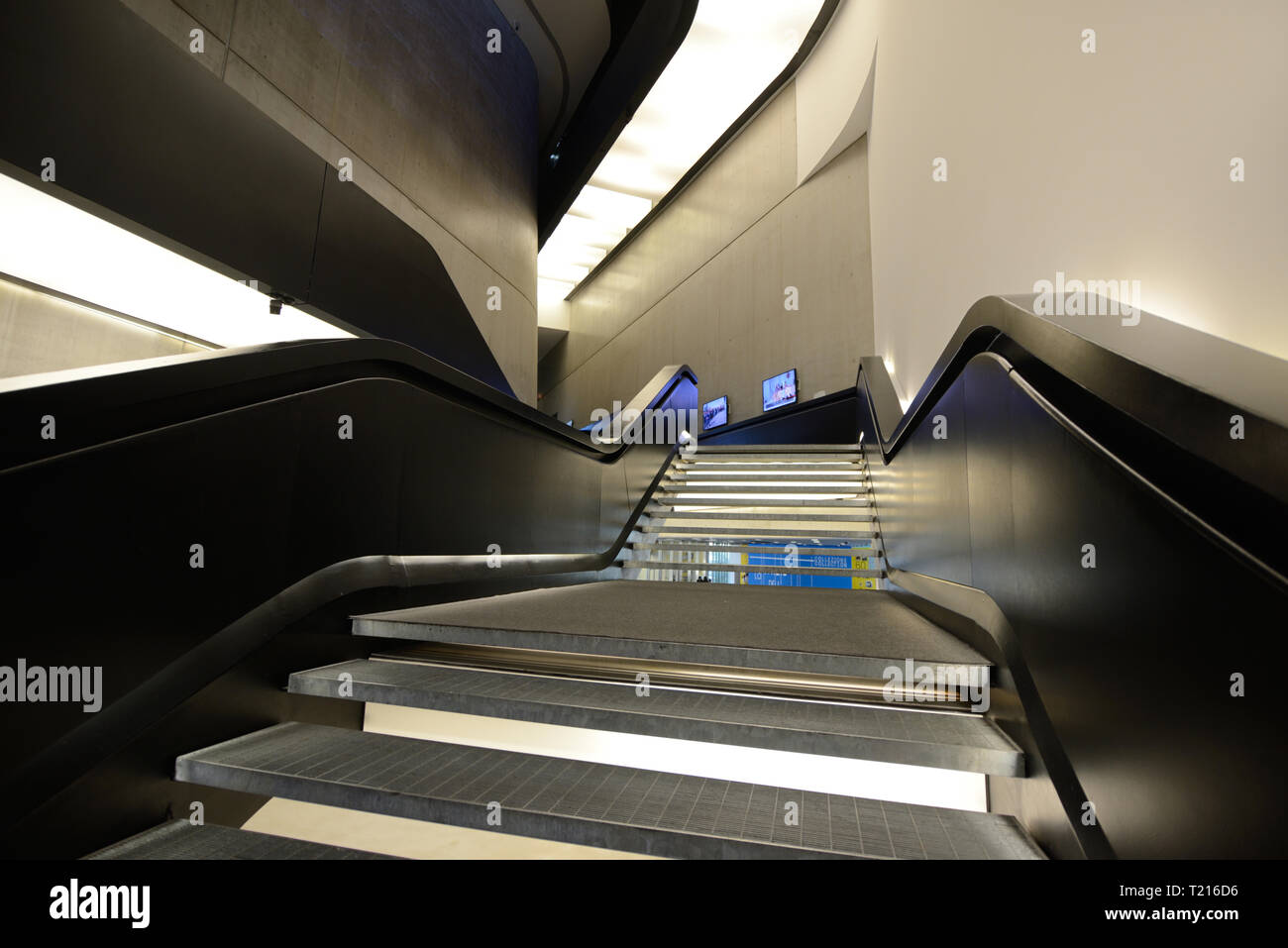 Interior Stairs or Staircase in the MAXXI Art Gallery or Art Museum ...