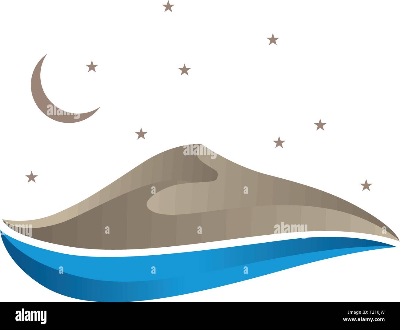 Night island scene Cut Out Stock Images & Pictures - Alamy