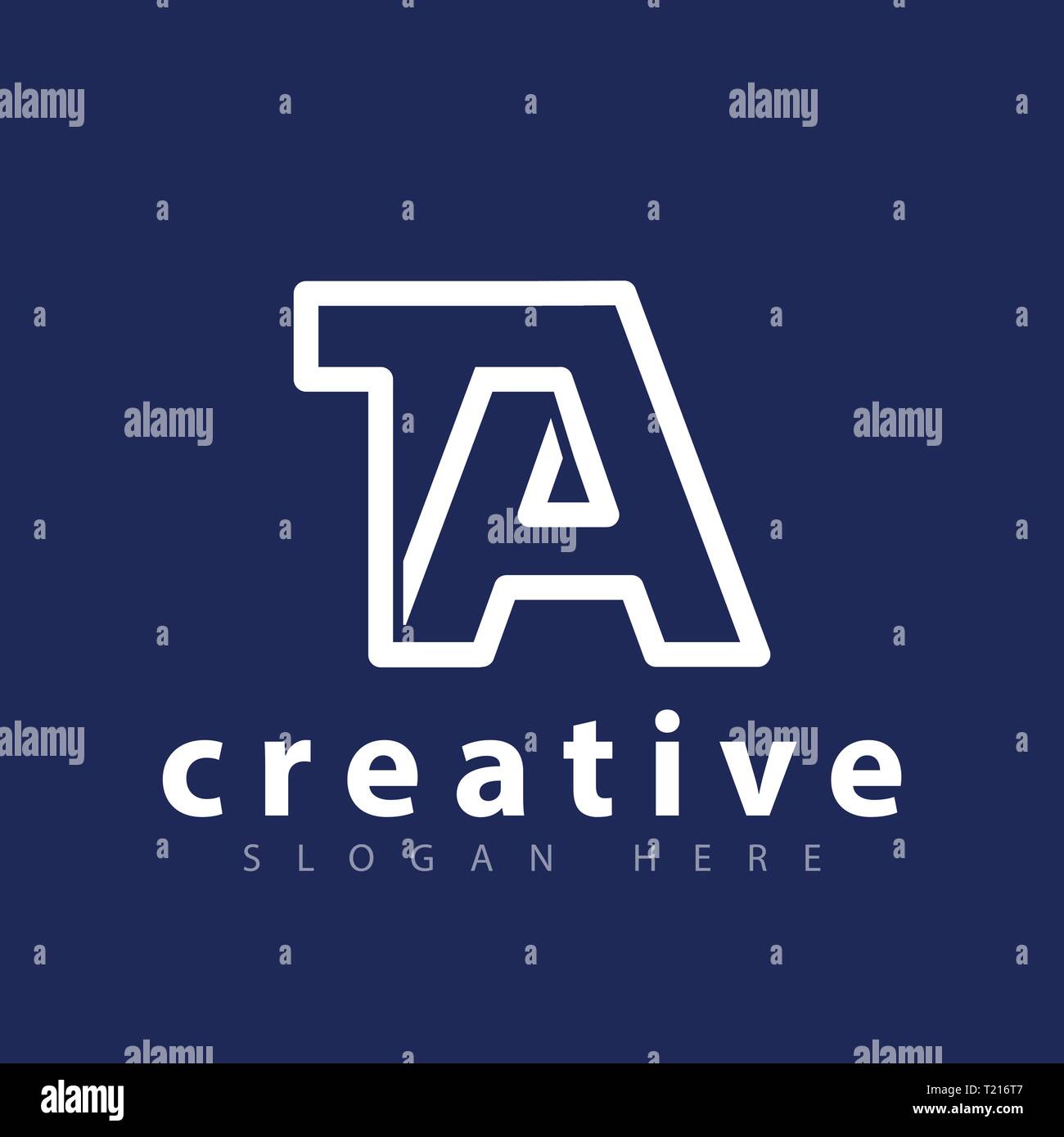 TA letter linked logo design vector template Stock Vector Image & Art ...