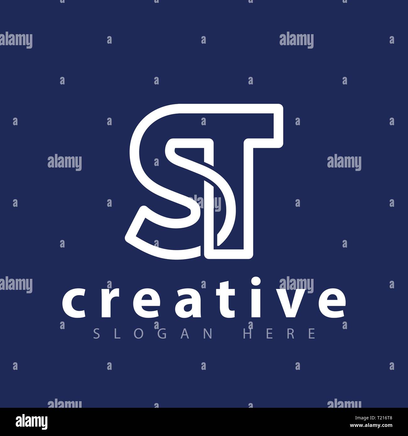 S T letter linked logo design vector template Stock Vector Image & Art ...
