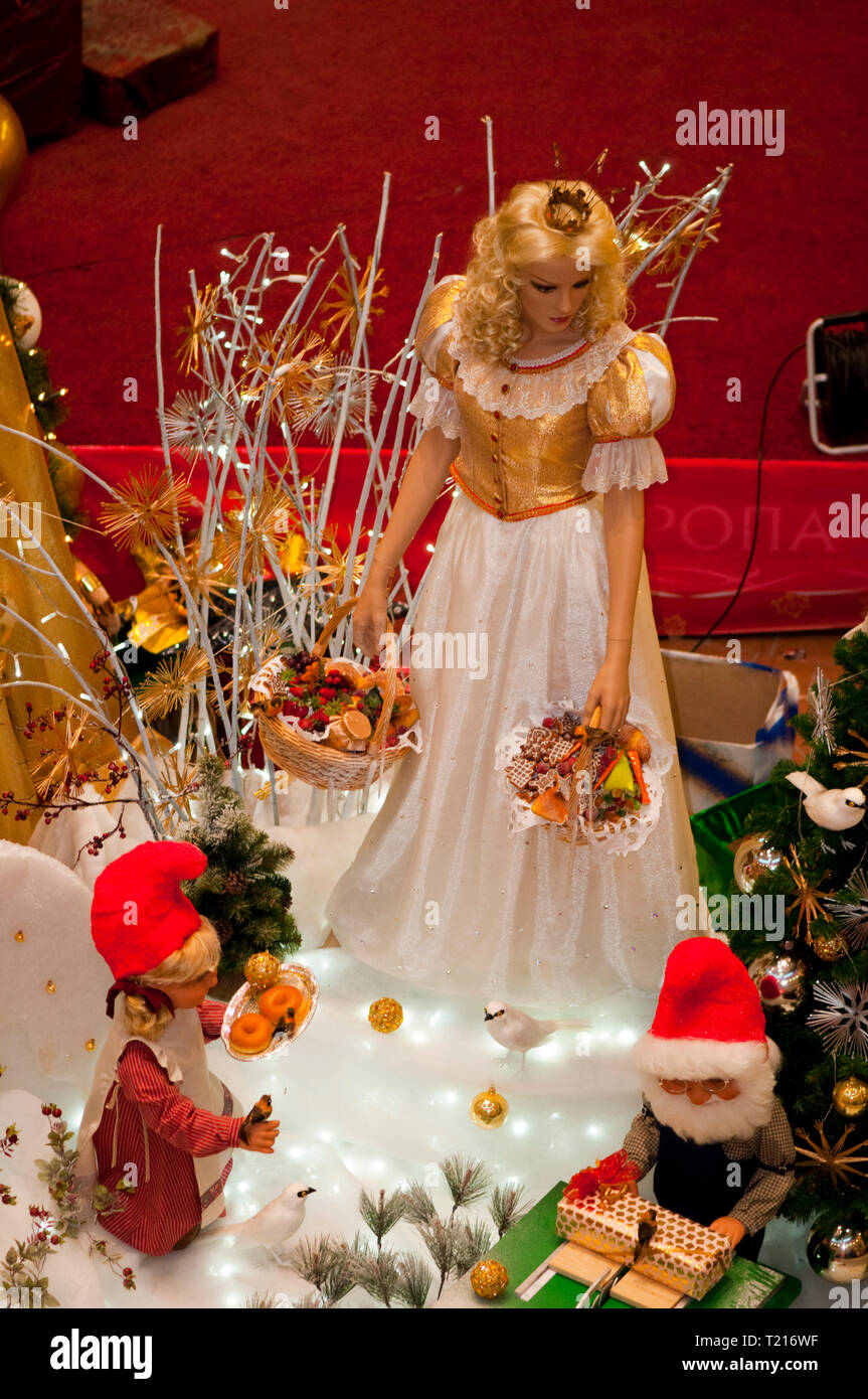 High resolution image. The Christmas gnome in a red cap Stock Photo - Alamy