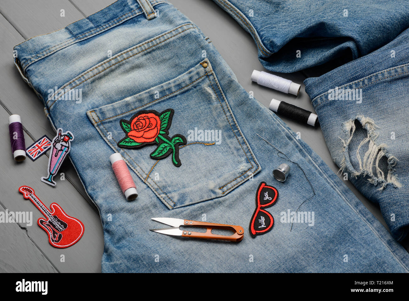 Patch embroidered hi-res stock photography and images - Alamy