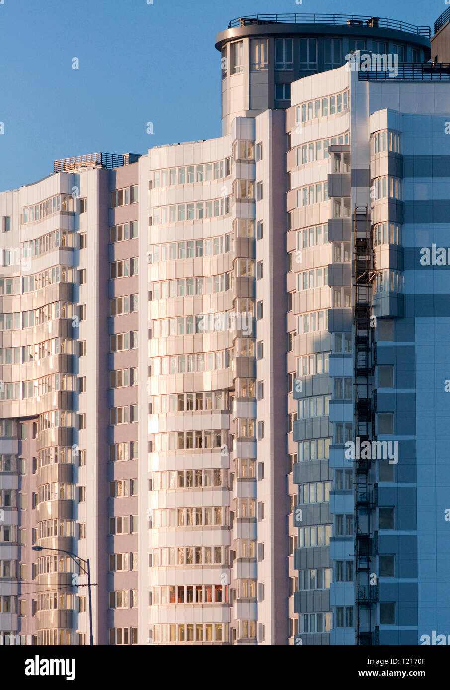 High resolution image. The modern many-storeyed house. The developer ...