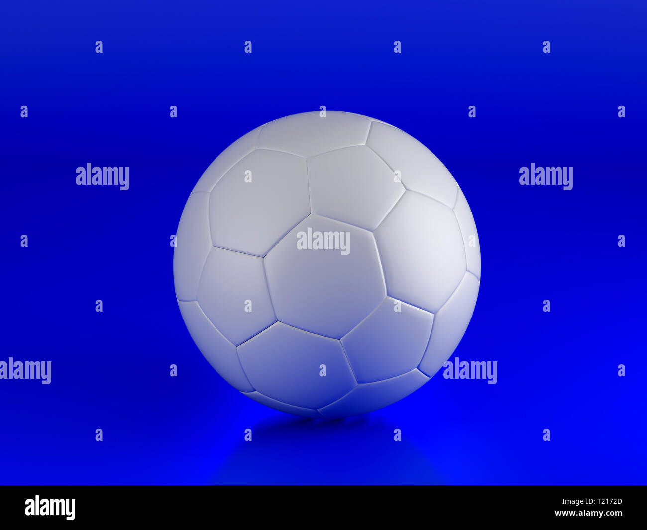 Soccer ball isolated on blue. 3d illustration. High resolution image ...