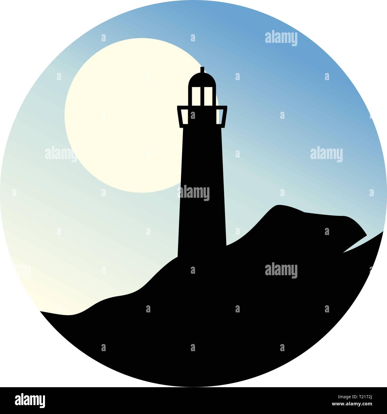 lighthouse and ocean waves, logo icon Stock Vector Image & Art - Alamy