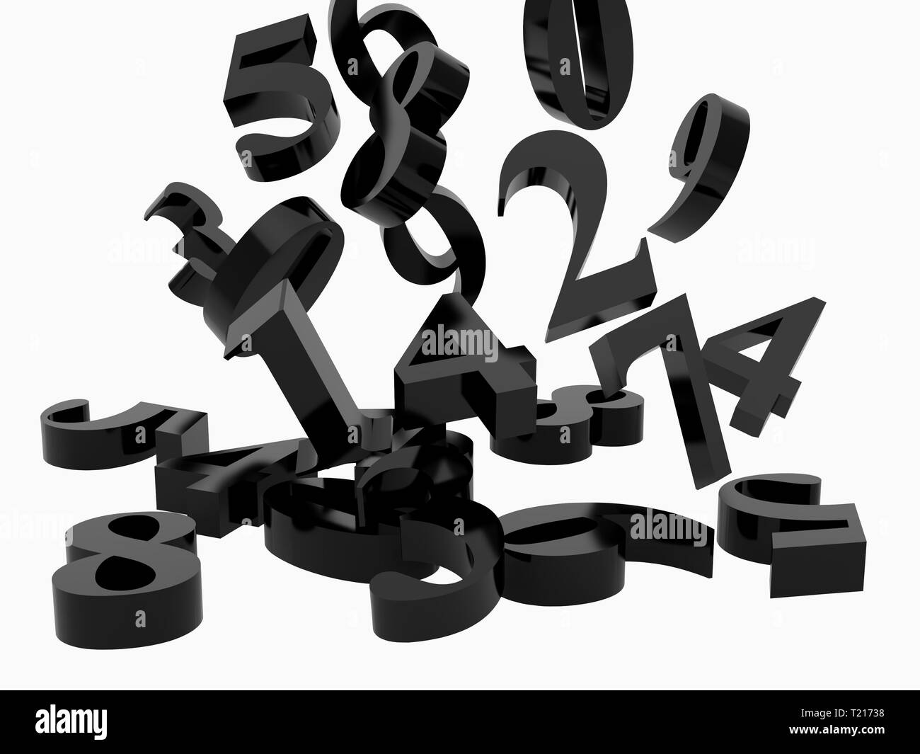 High resolution image. Numerical symbols over white background. 3d ...