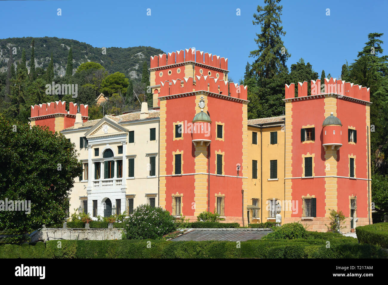 Villa Albertini from the 16th century in Garda on Lake Garda - Italy ...