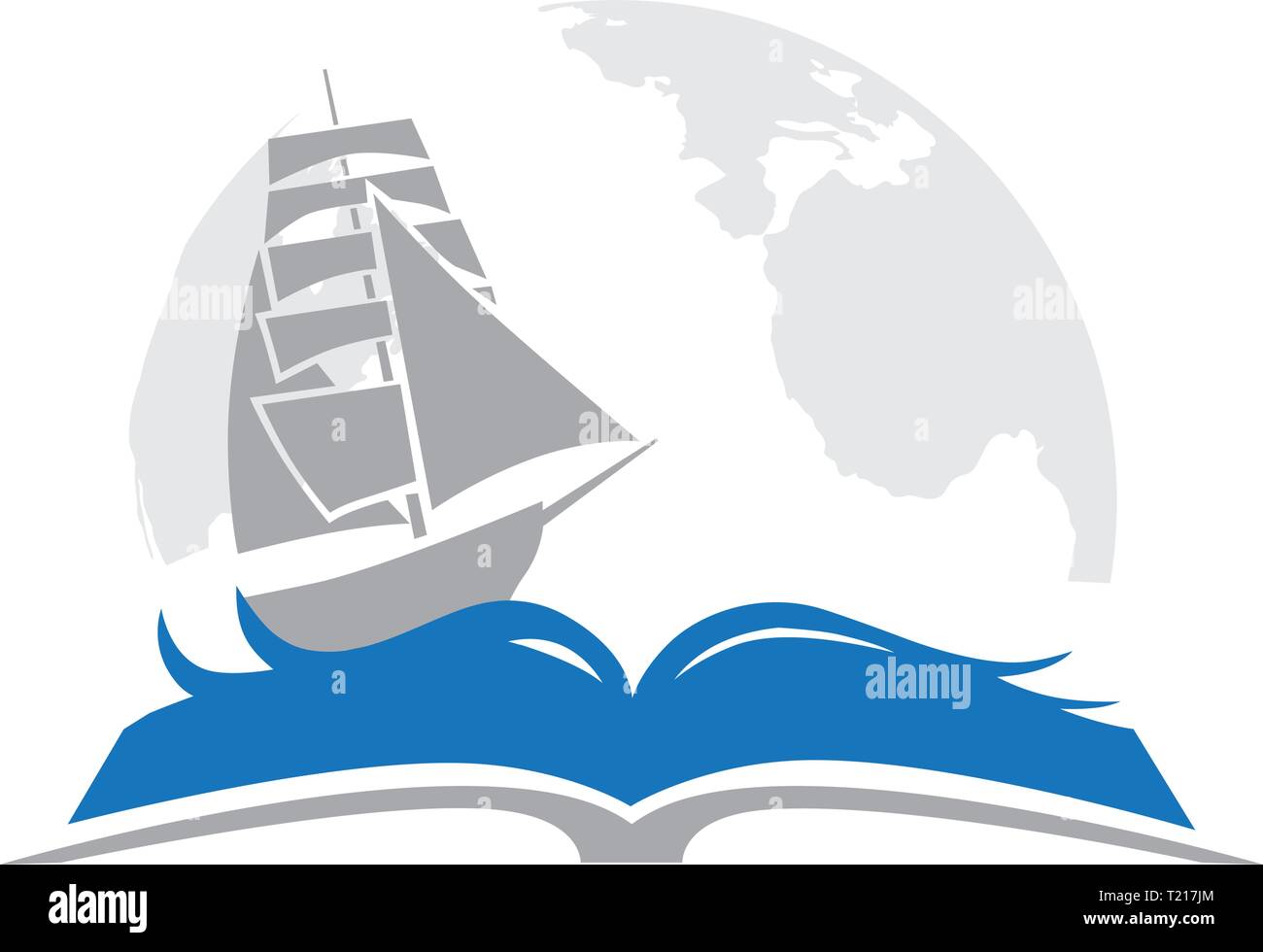 Sailboat in sea paper Stock Vector Images - Alamy