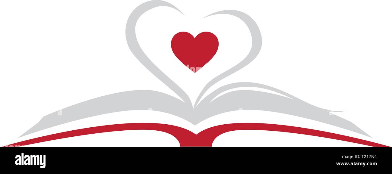 book and heart, , logo icon Stock Vector Image & Art - Alamy