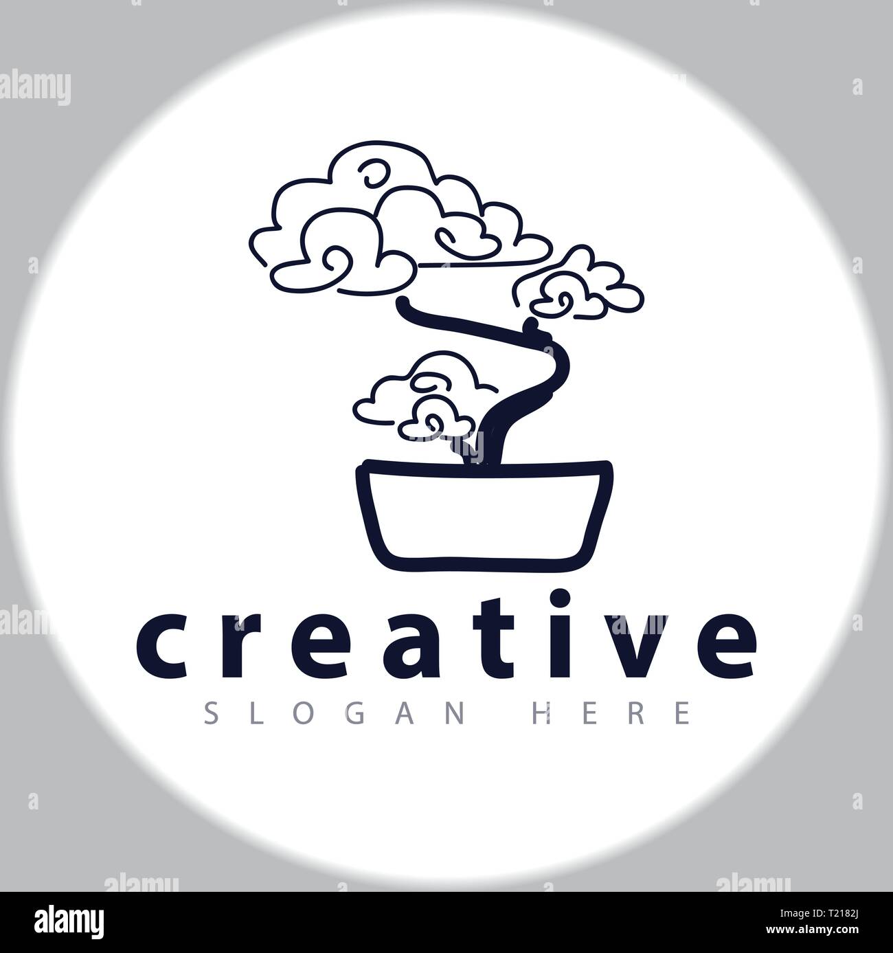 bonsai logo design vector template Stock Vector Image & Art - Alamy