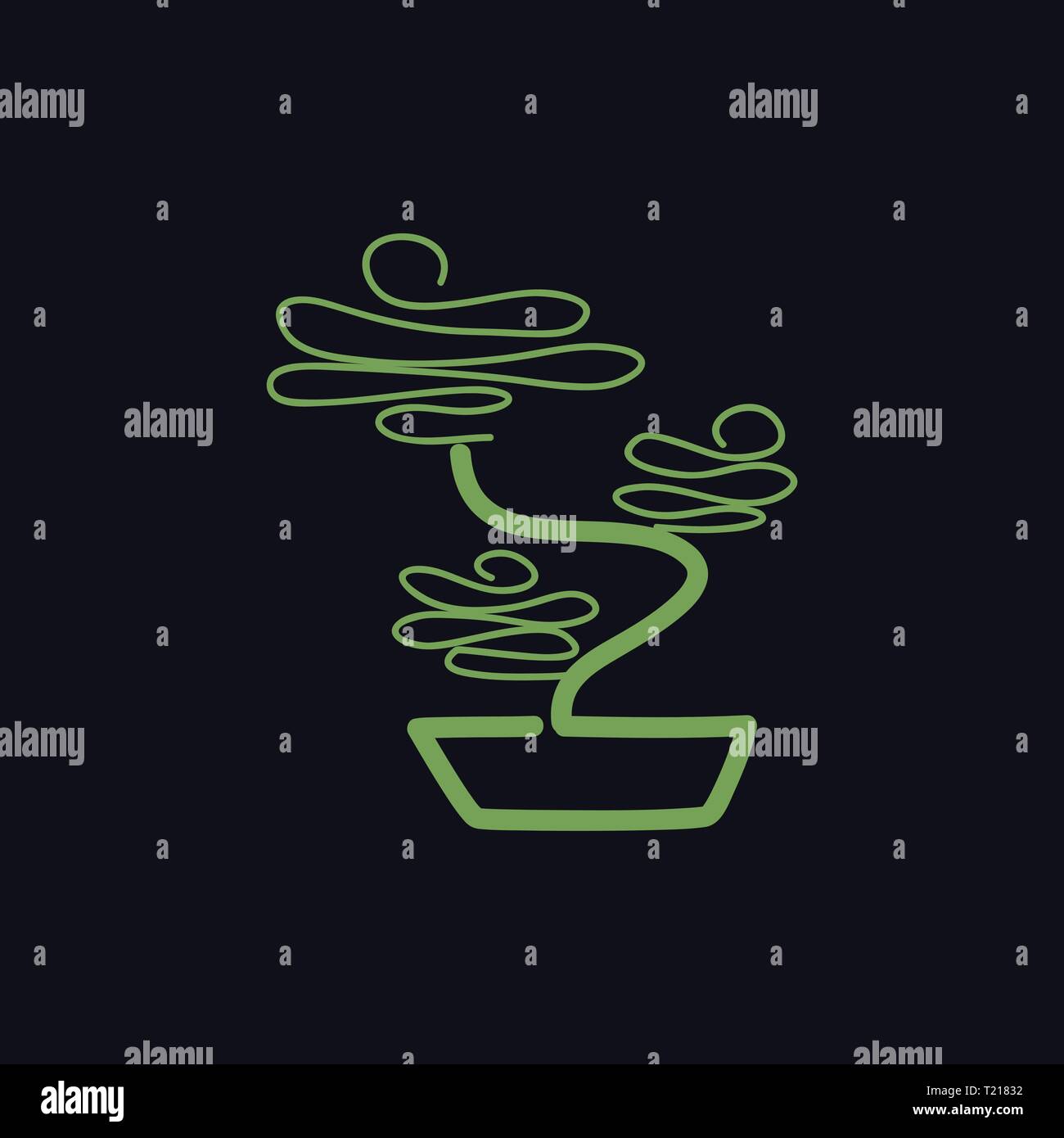 bonsai logo design vector template Stock Vector Image & Art - Alamy