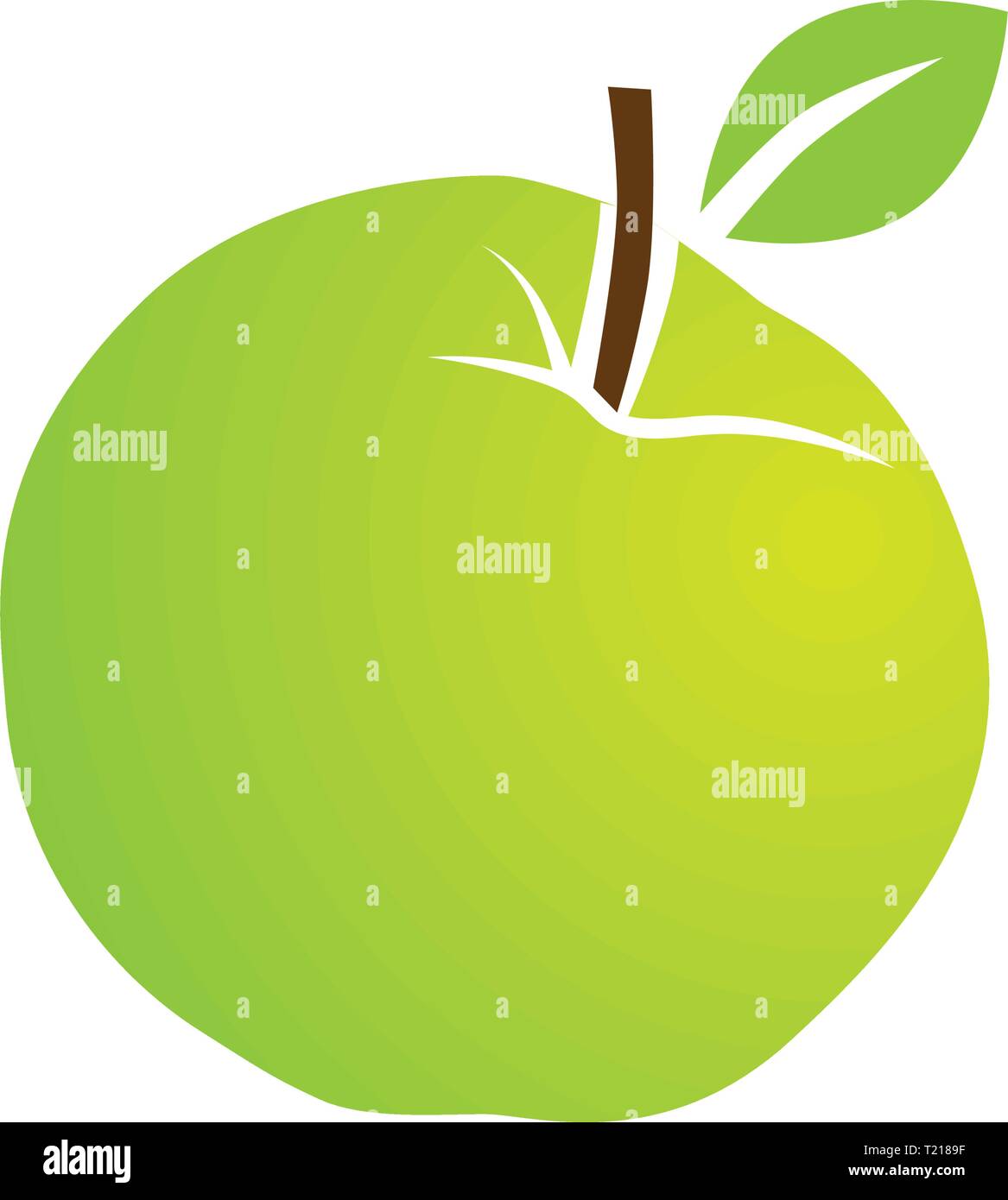 green apple, symbol of health. logo element Stock Vector Image & Art ...