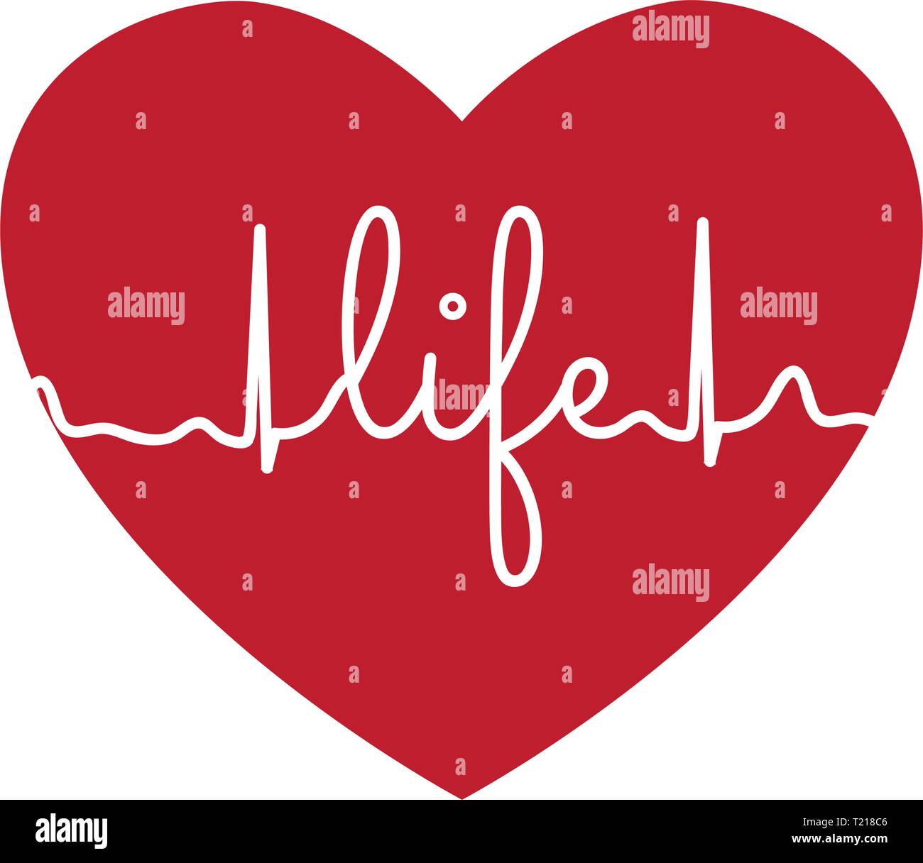 red heart line Stock Vector Image & Art - Alamy