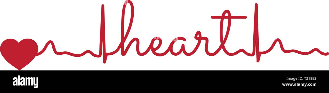 red heart line Stock Vector Image & Art - Alamy