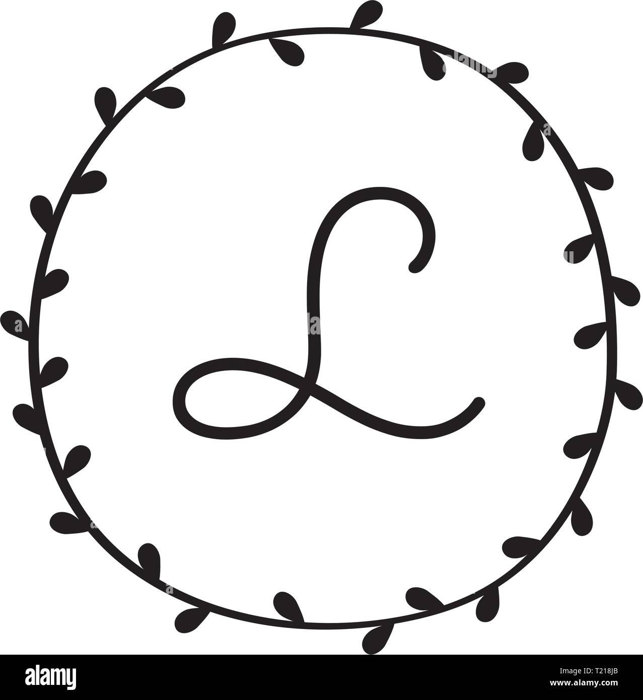 Round monogram vectors hi-res stock photography and images - Alamy