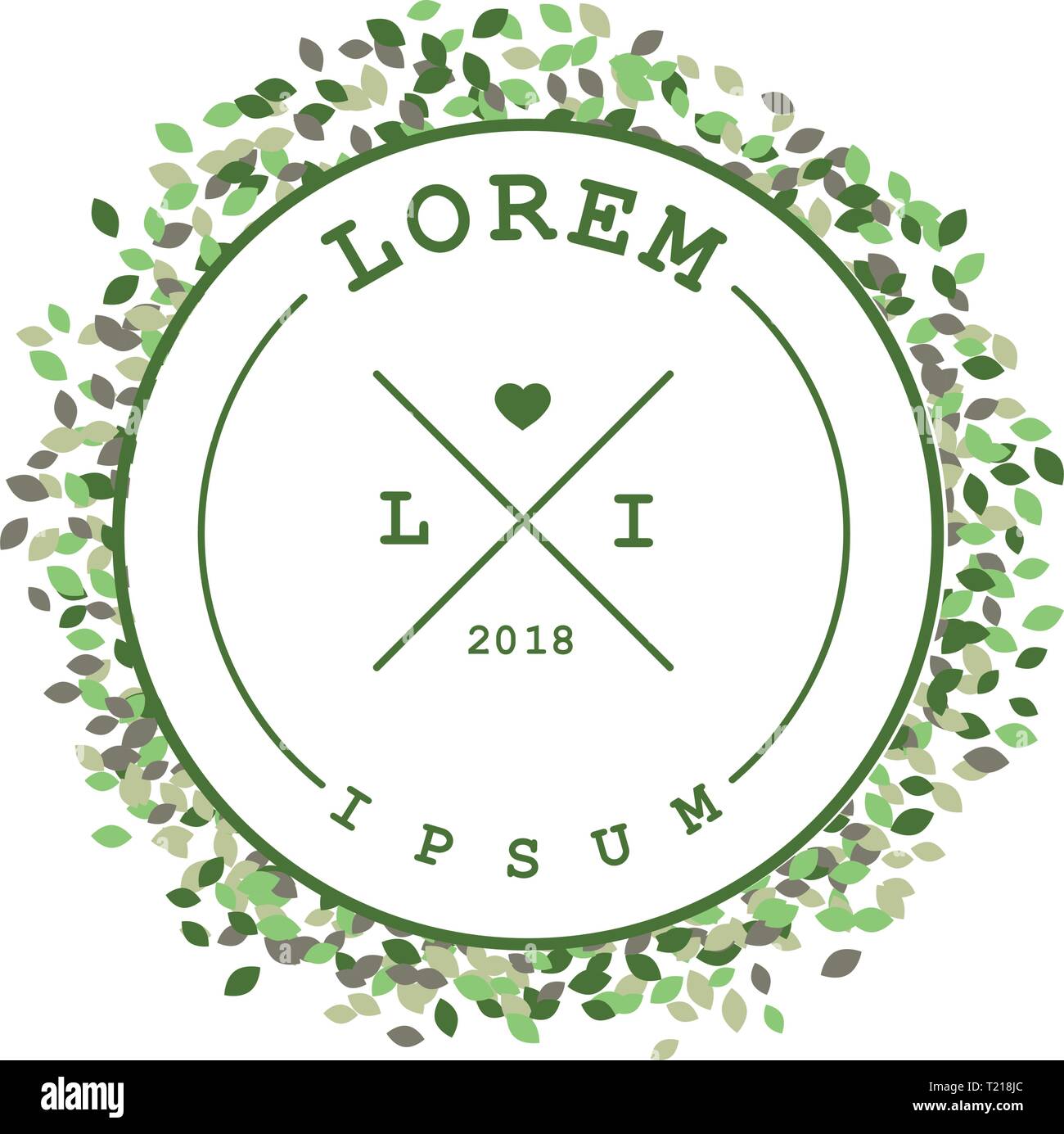 Round monogram vectors hi-res stock photography and images - Alamy