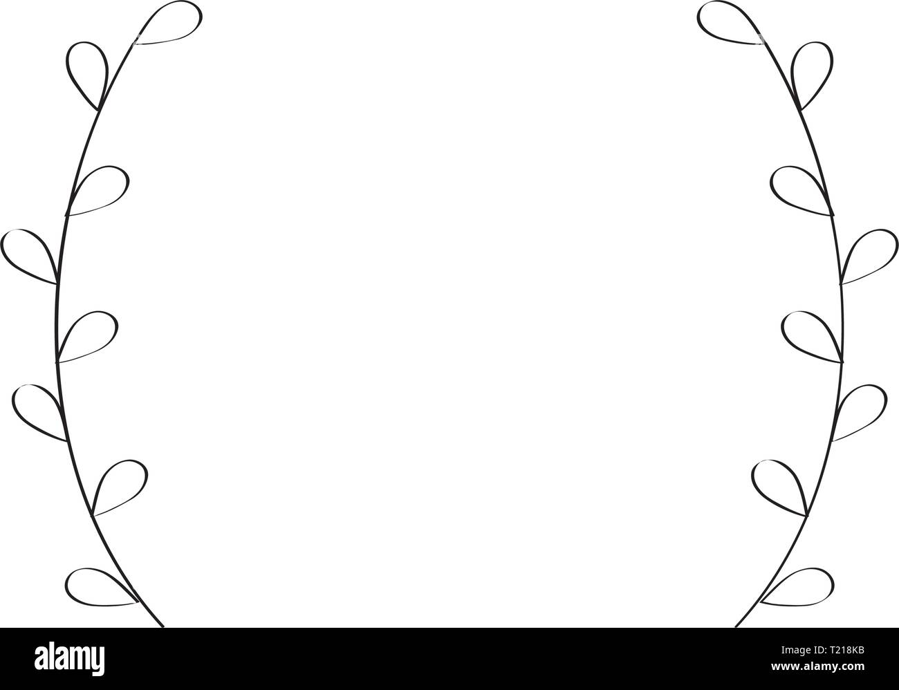 Leaf circle monogram Cut Out Stock Images & Pictures - Alamy