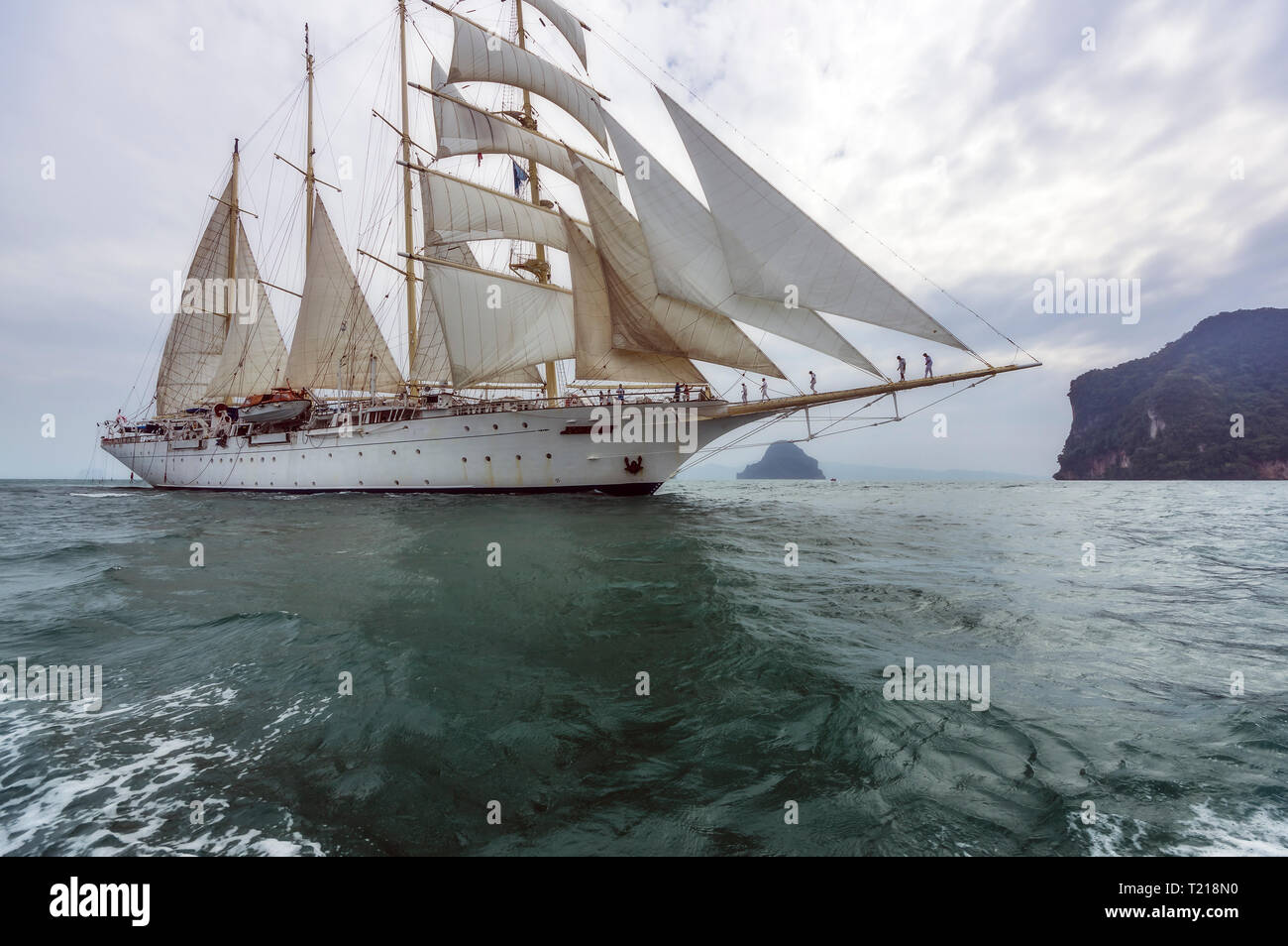Thailand, Andaman Sea, sailing ship Stock Photo - Alamy