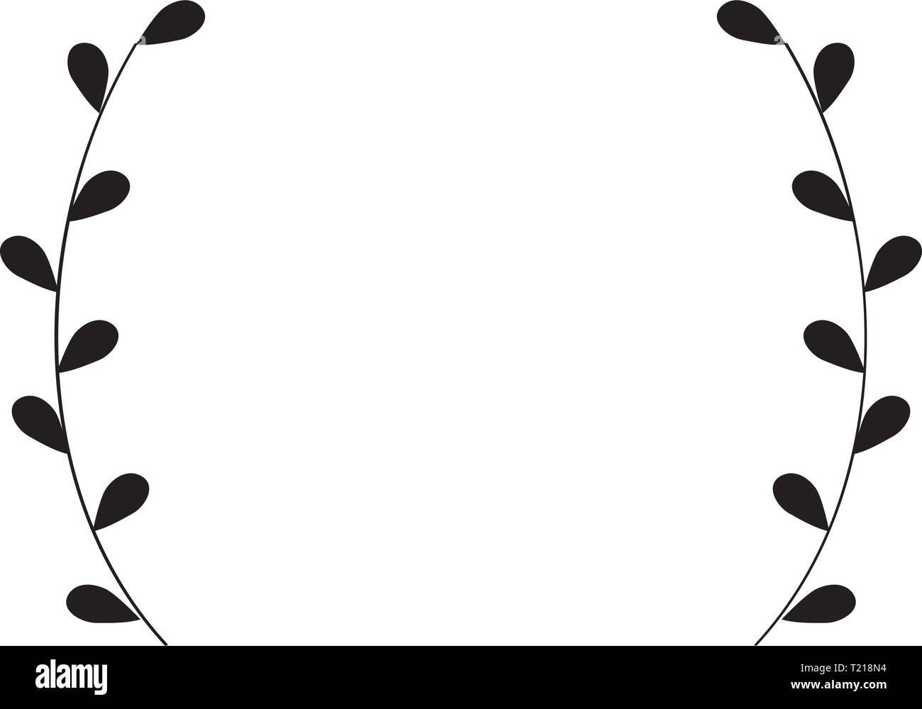 Leaf circle monogram Cut Out Stock Images & Pictures - Alamy