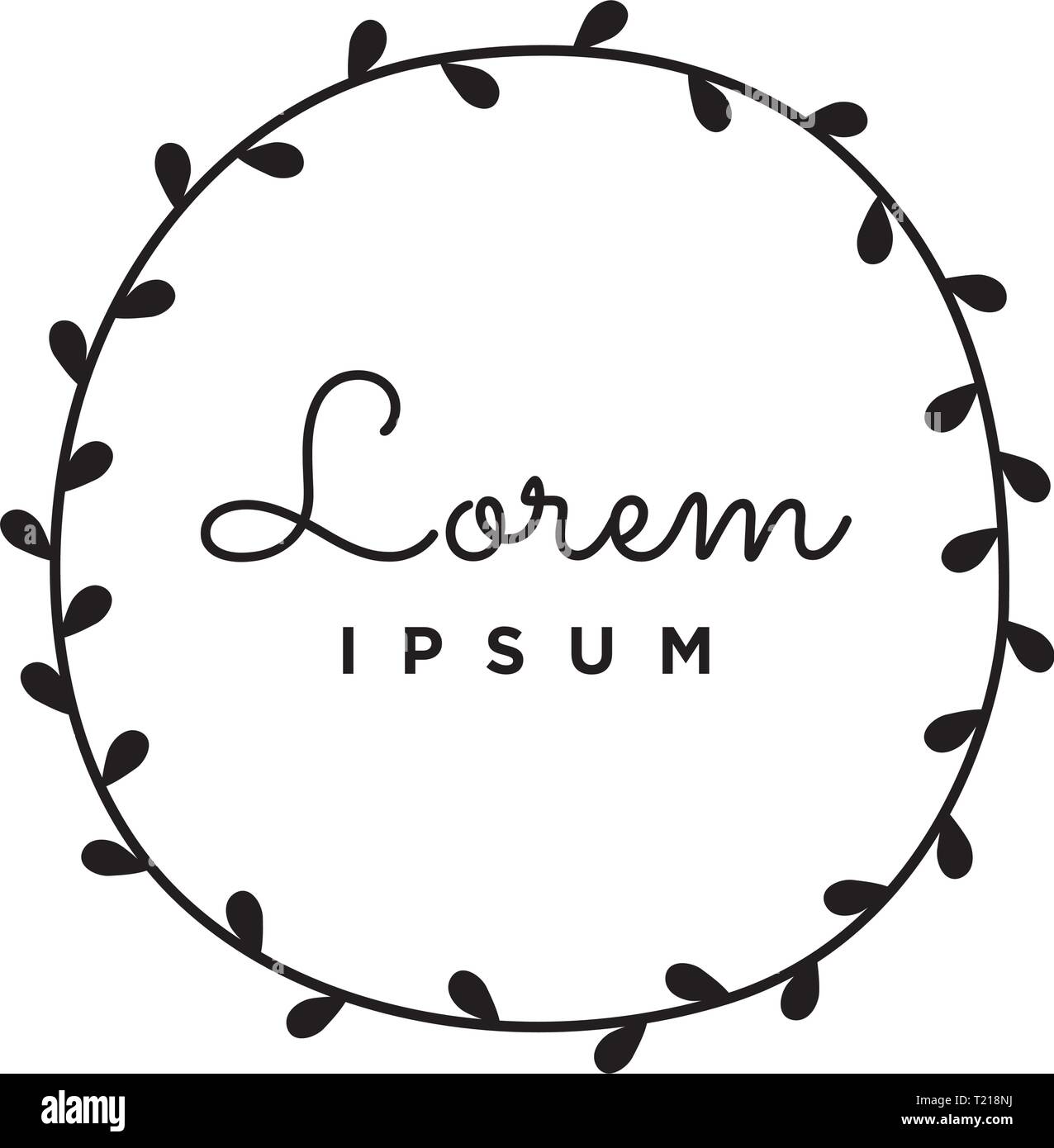 Round monogram vectors hi-res stock photography and images - Alamy