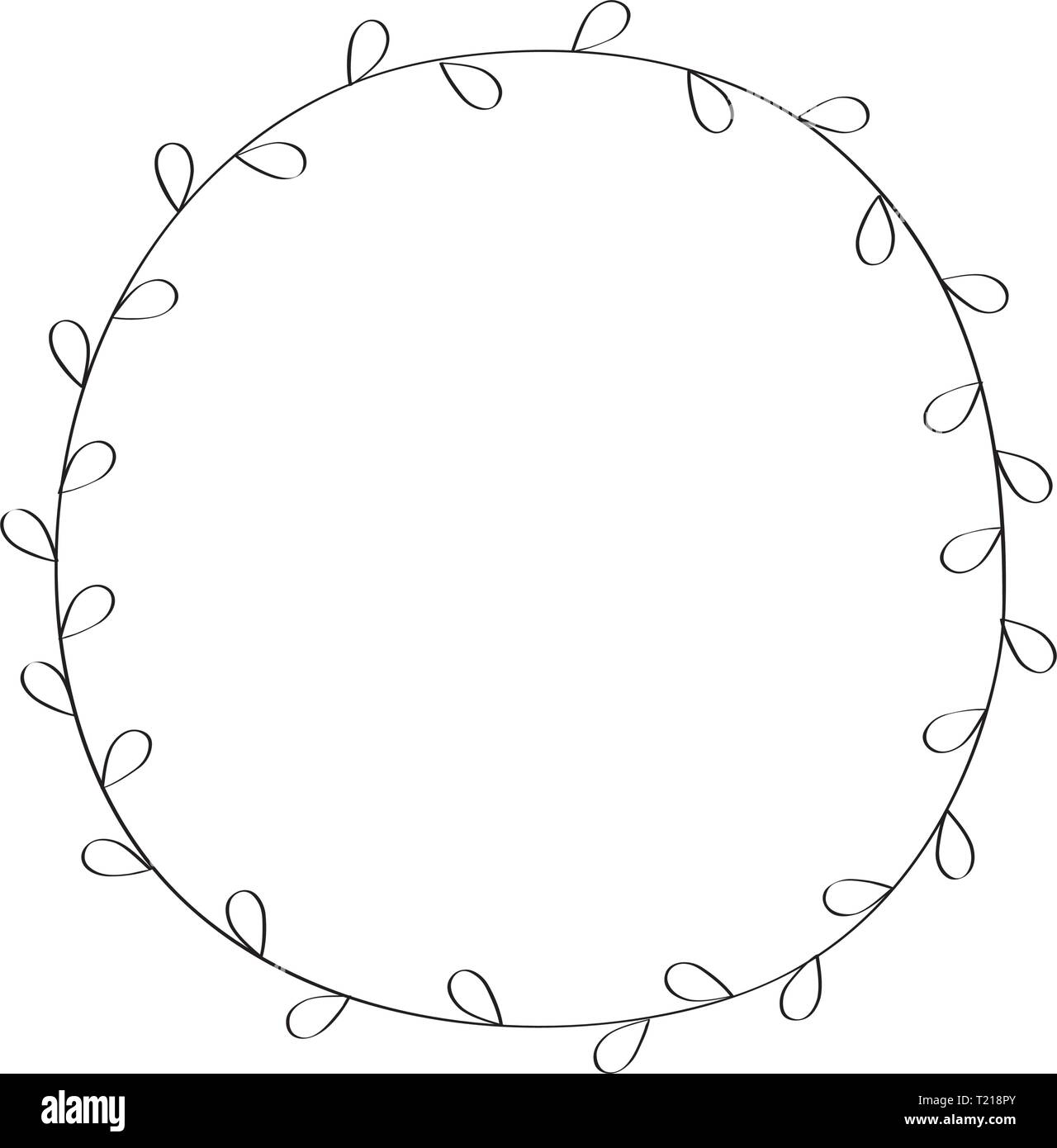 leaves wreath, monogram emblem Stock Vector Image & Art - Alamy