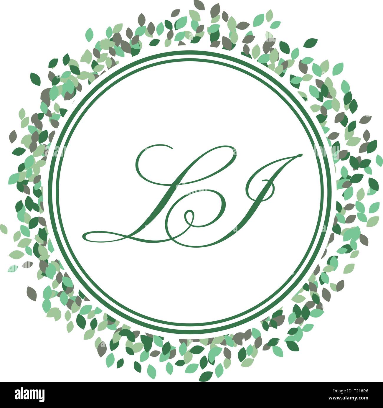 Round monogram vectors hi-res stock photography and images - Alamy