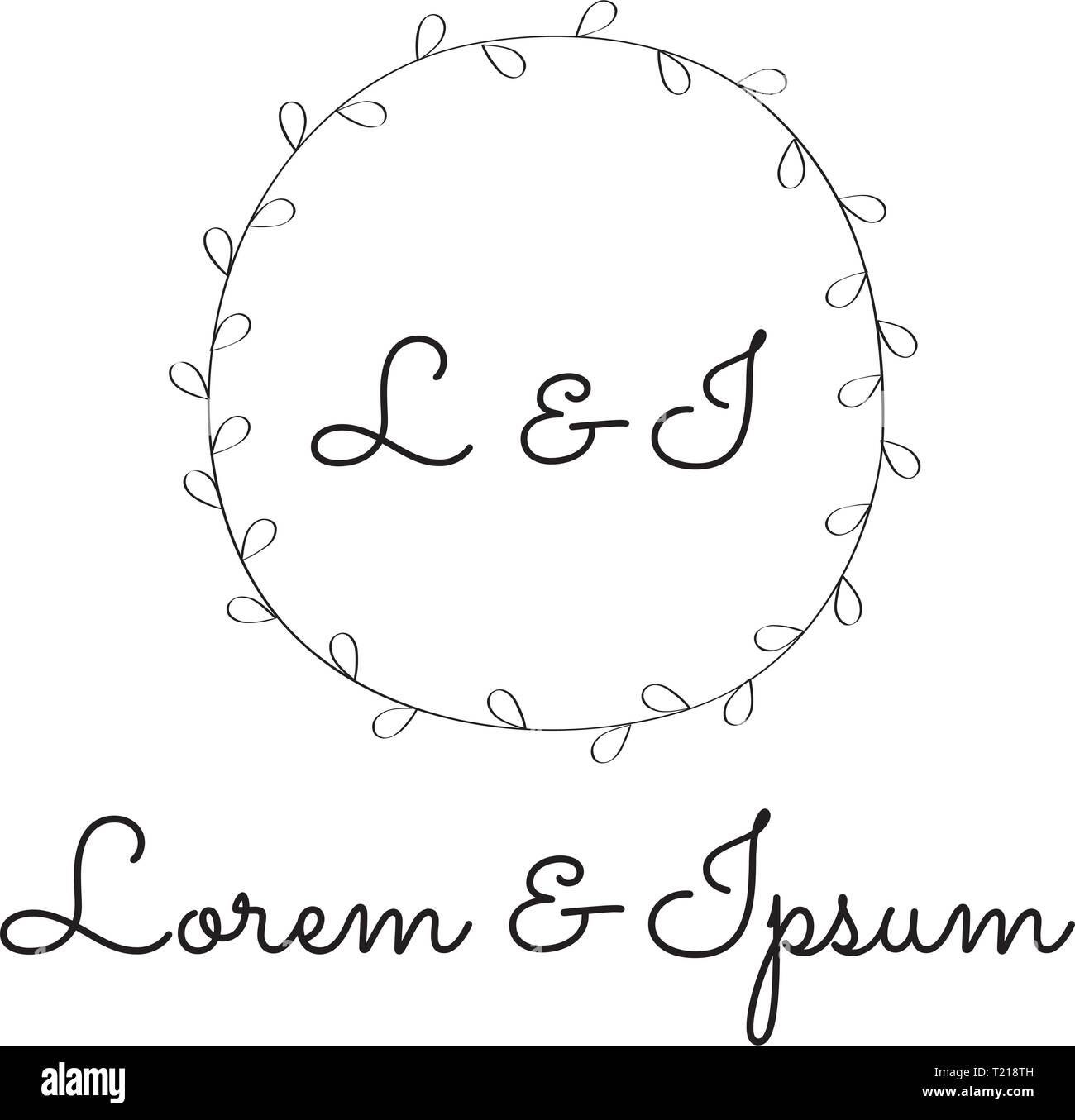 Circle monogram vectors Cut Out Stock Images & Pictures - Alamy