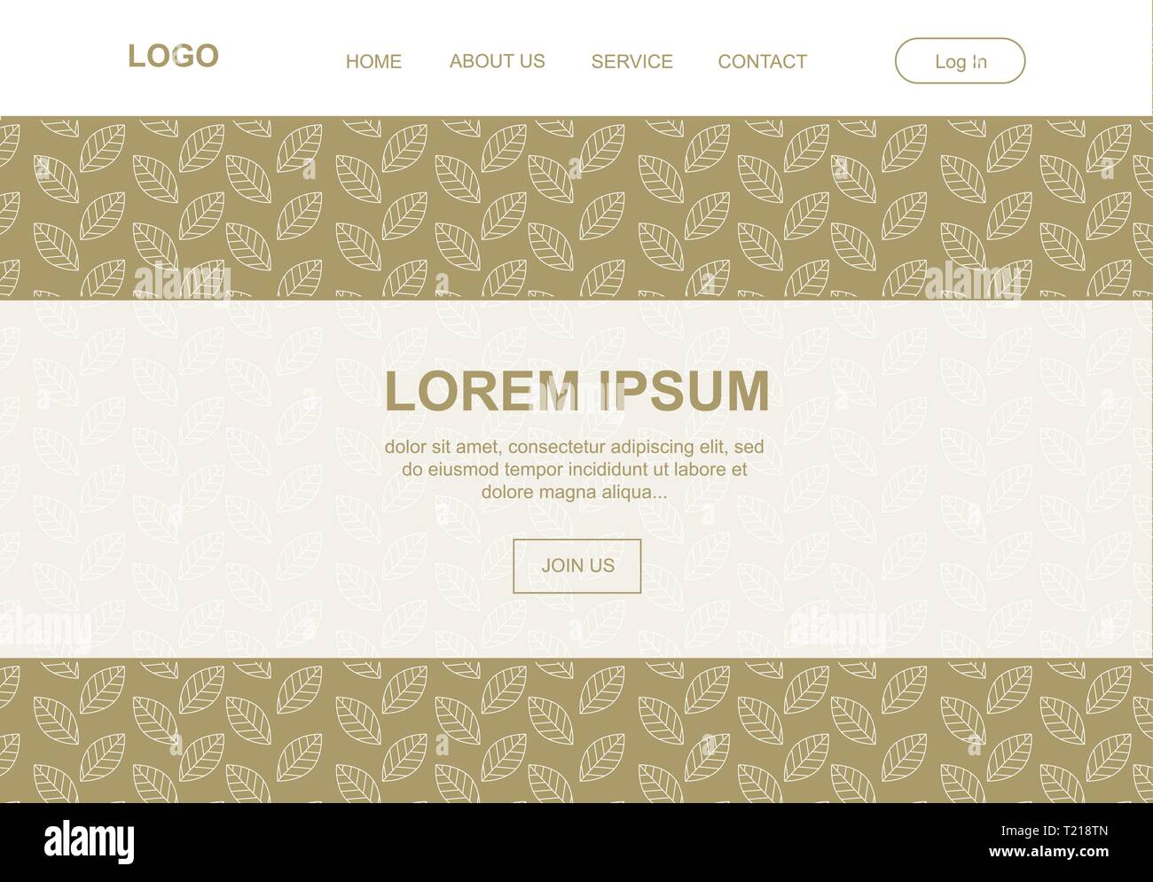 Website landing page flat Stock Vector Images - Alamy