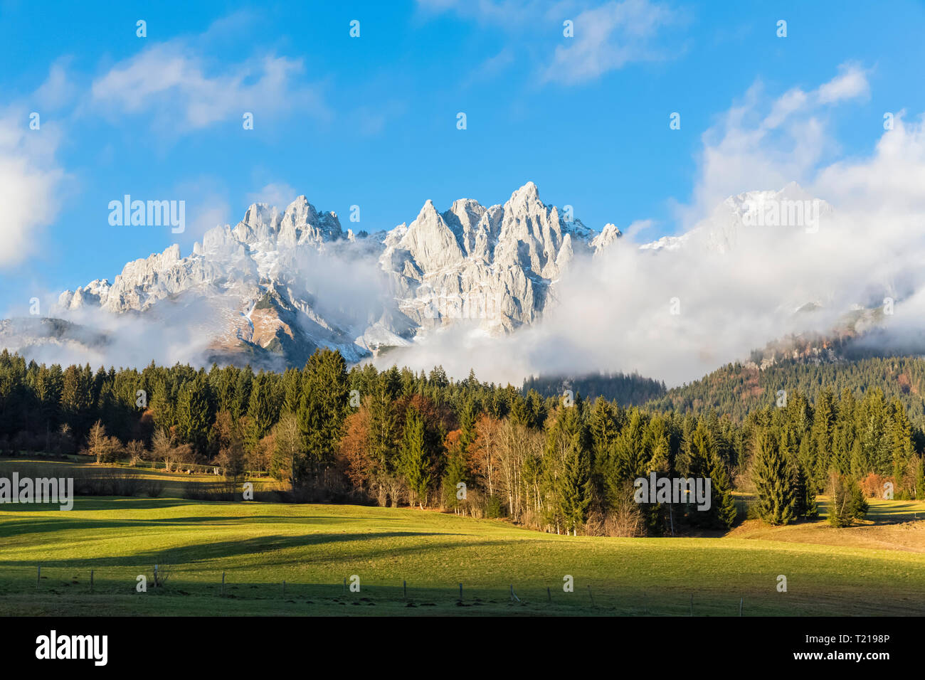 Austria, Tyrol, Going am Wilden Kaiser, Wilder Kaiser, Kaiser Mountains ...