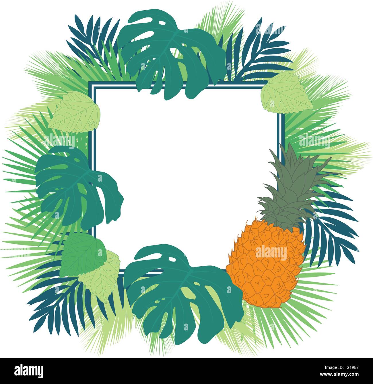 Pineapple drink white background Stock Vector Images - Alamy