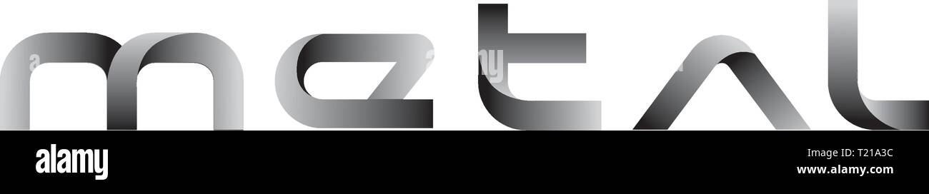 futuristic metallic design, vector word metal Stock Vector Image & Art ...