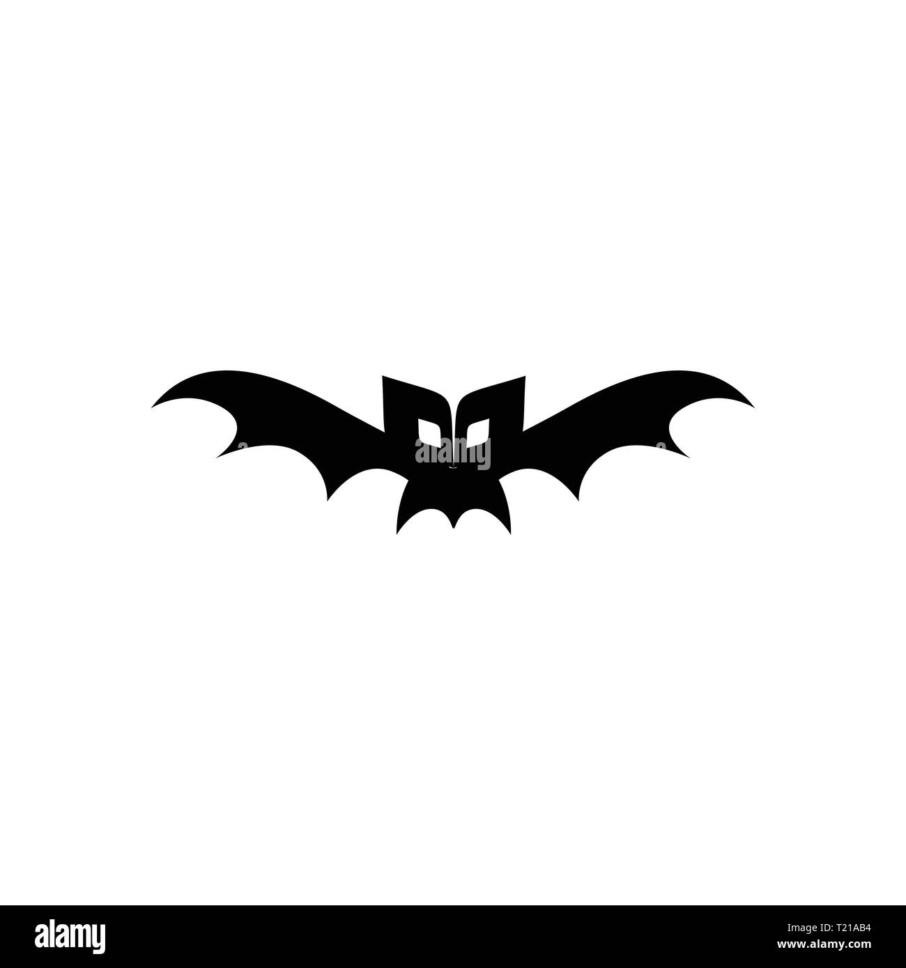 Halloween Scary Bat Icon Vector Illustration Graphic Design Template ...