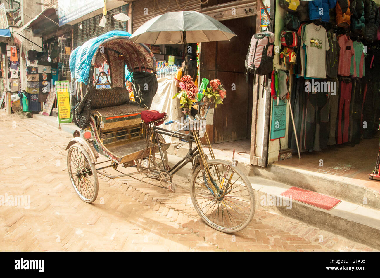 Rickshaw of Kathmandu, Nepal, Asia Stock Photo - Alamy