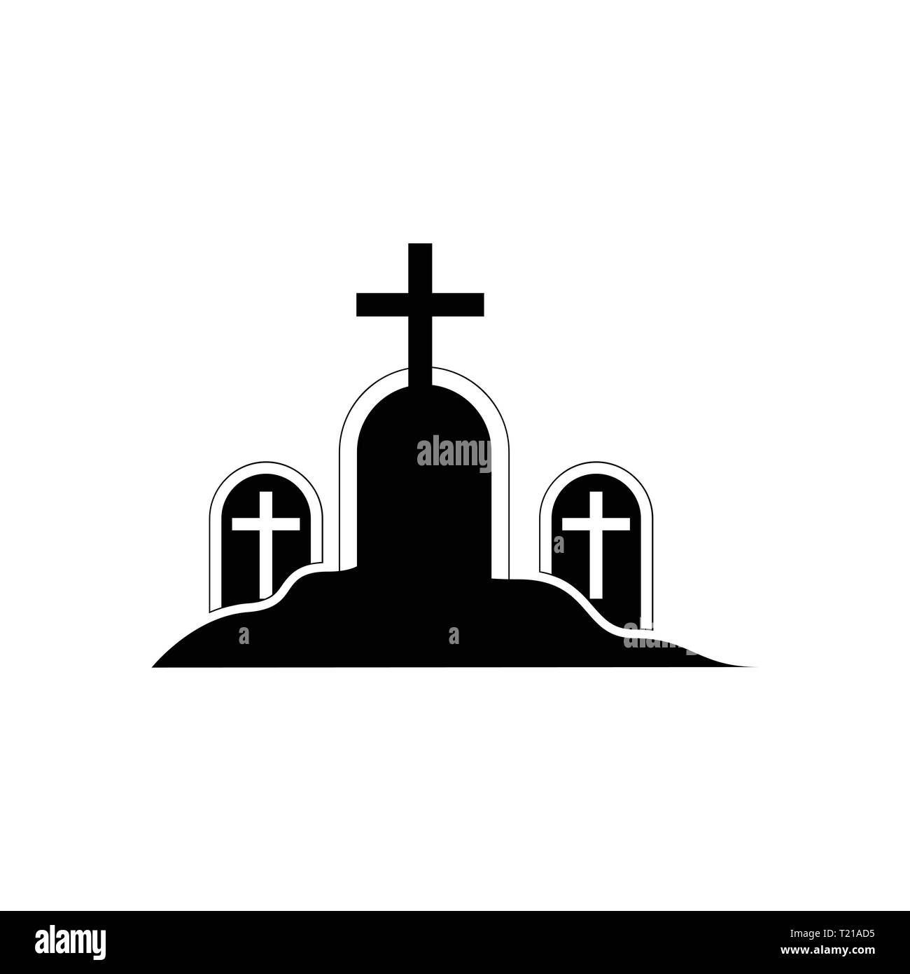 Halloween Graveyard Vector Illustration Graphic Design Template Stock Vector Image & Art - Alamy