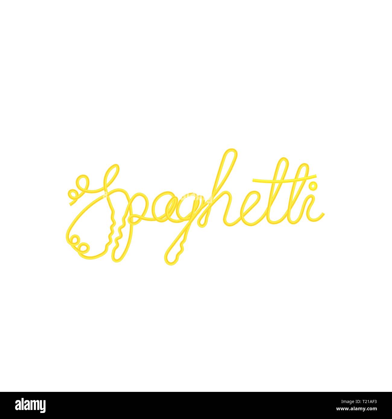 Raw spaghetti pasta food Stock Vector Images - Alamy