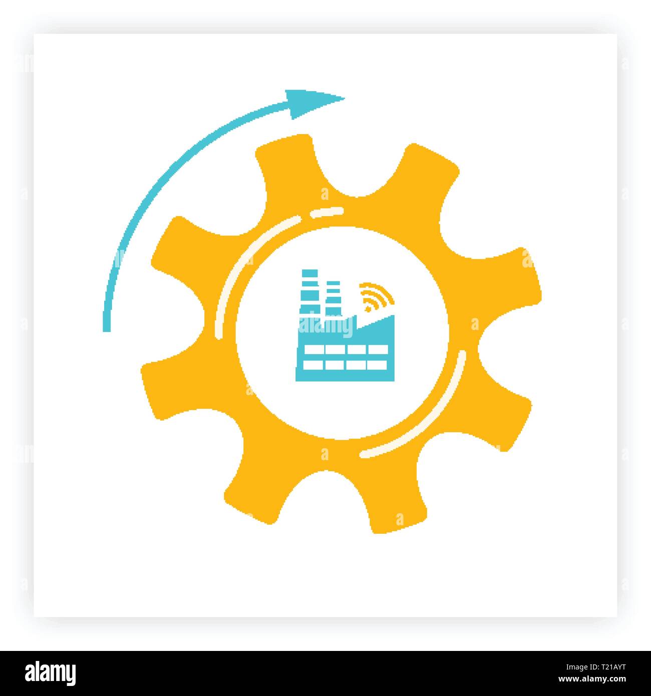 Factory and gear icon industry 4.0 concept vector illustration ...