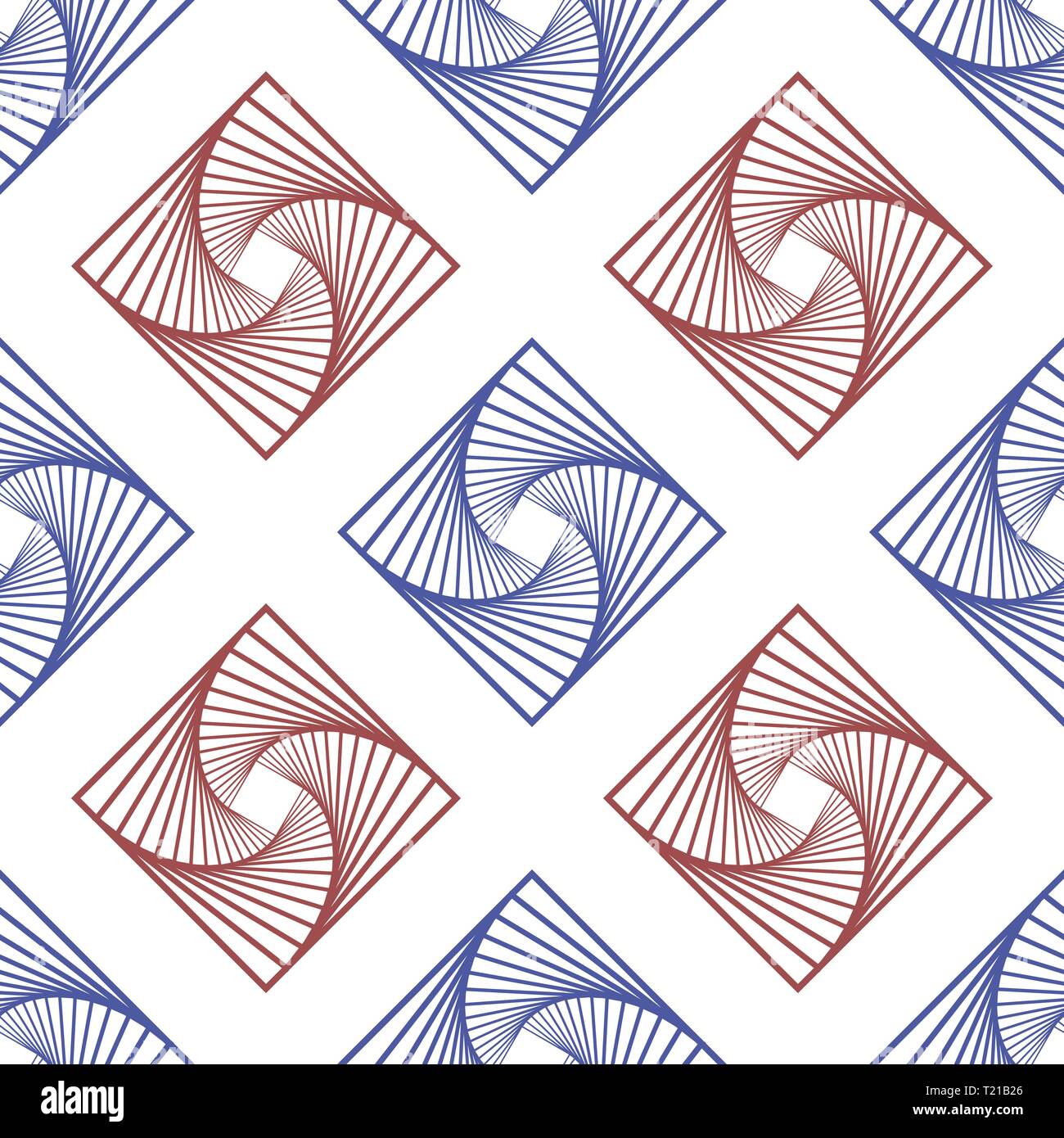 Red Blue Square Seamless Pattern. Geometric Texture. Ornamental ...