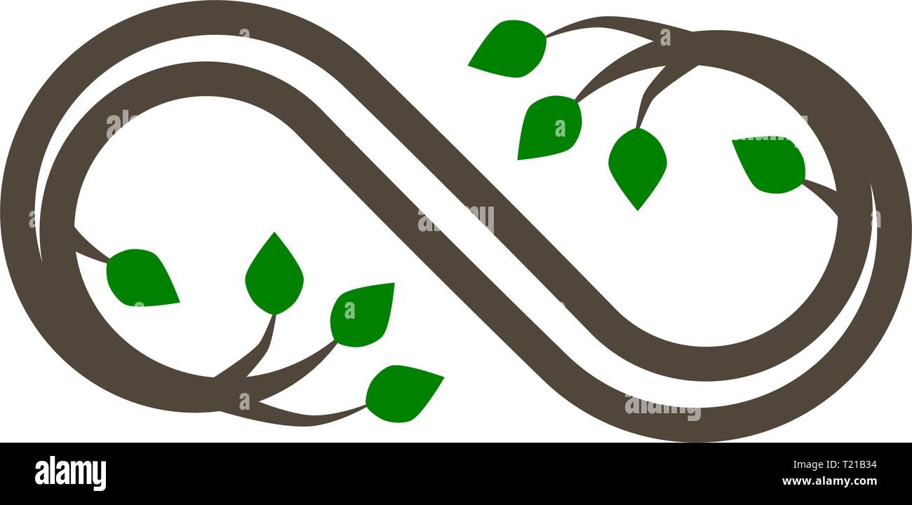 Infinity flourish symbol icon - tree outline, isolated - vector ...