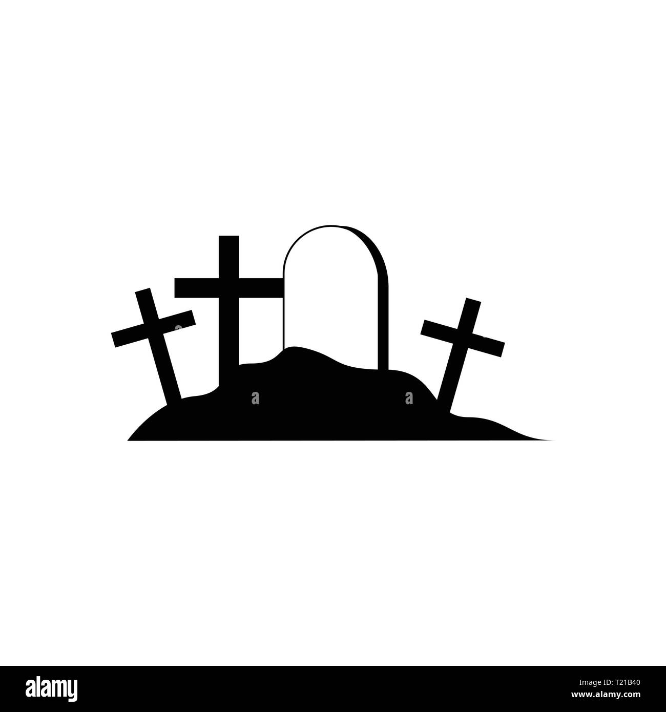 Halloween Cemetery Vector Illustration Graphic Design Template Stock Vector Image & Art - Alamy