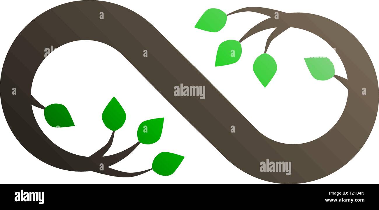 Infinity flourish symbol icon - tree gradient, isolated - vector ...
