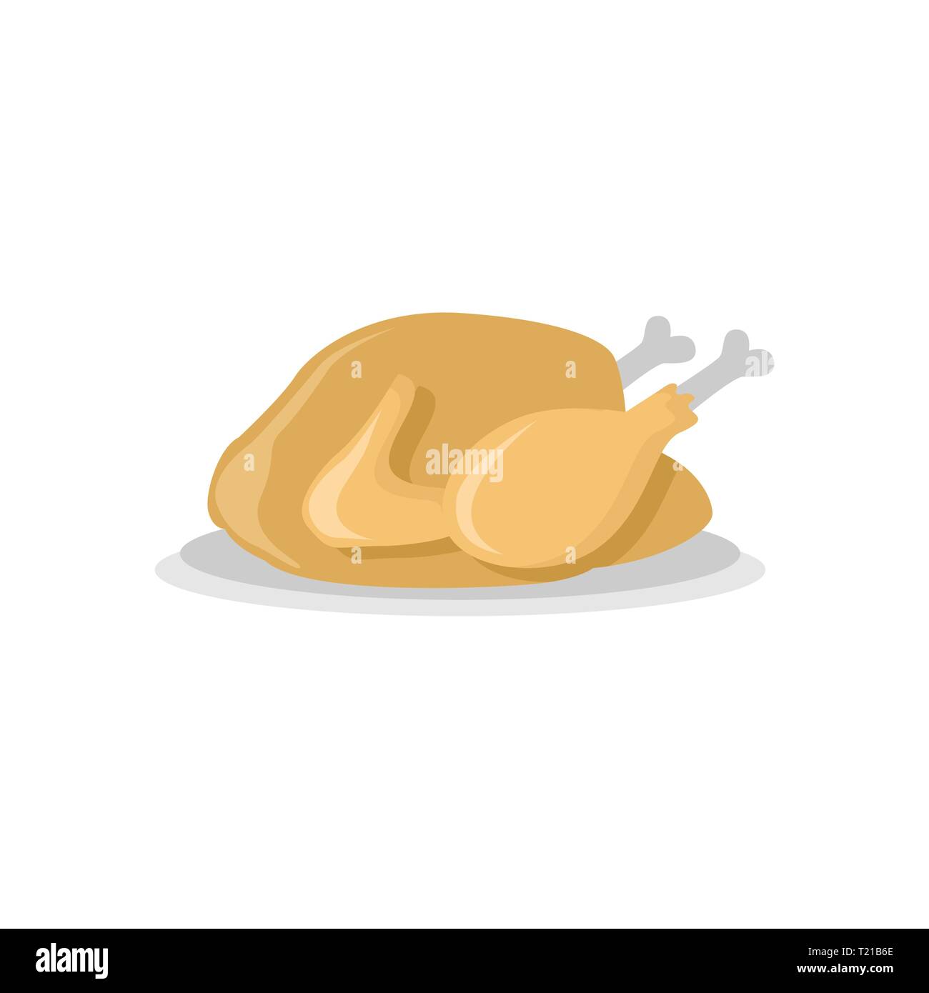 Grilled Chicken Vector Icon Illustration Graphic Design Template Stock ...