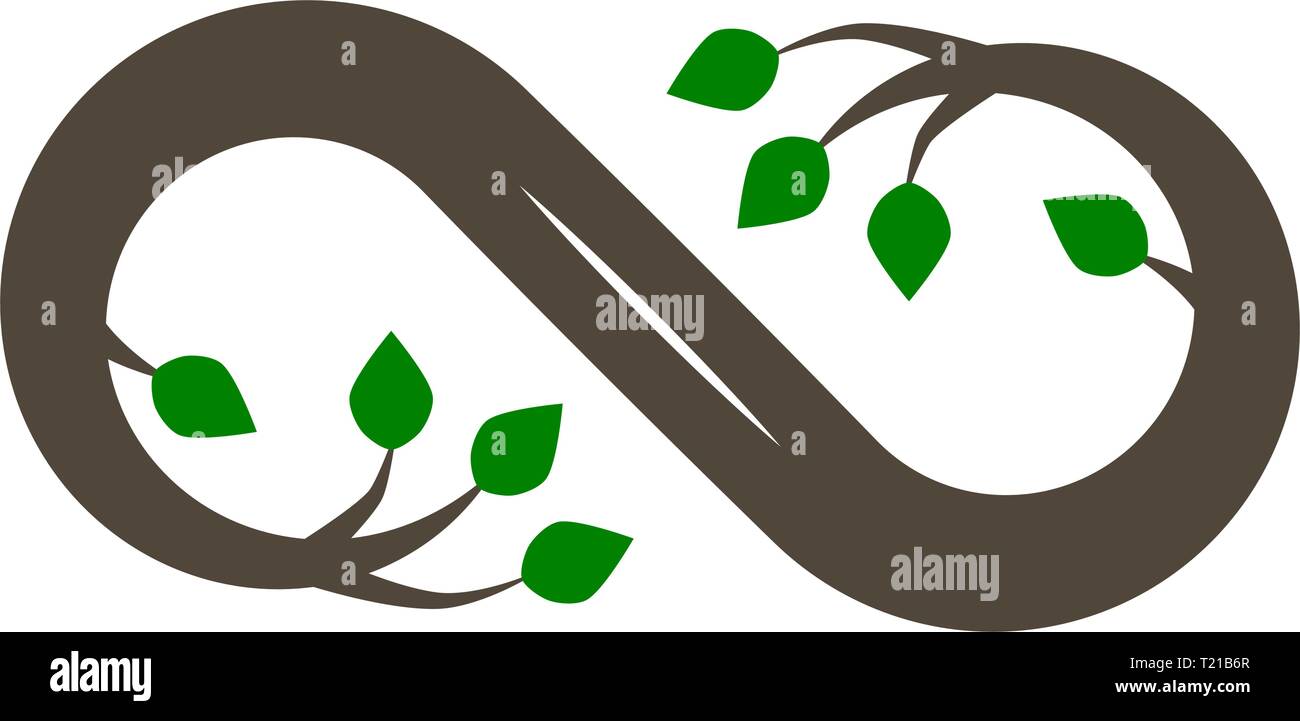 Infinity flourish symbol icon - tree, isolated - vector illustration ...
