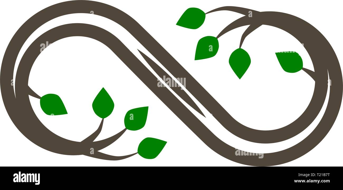 Infinity flourish symbol icon - tree outline, isolated - vector ...