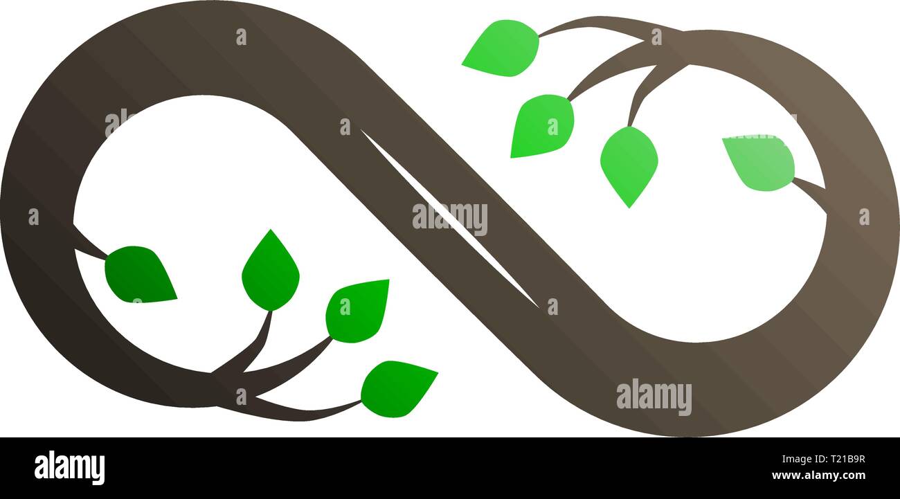 Infinity flourish symbol icon - tree gradient, isolated - vector ...