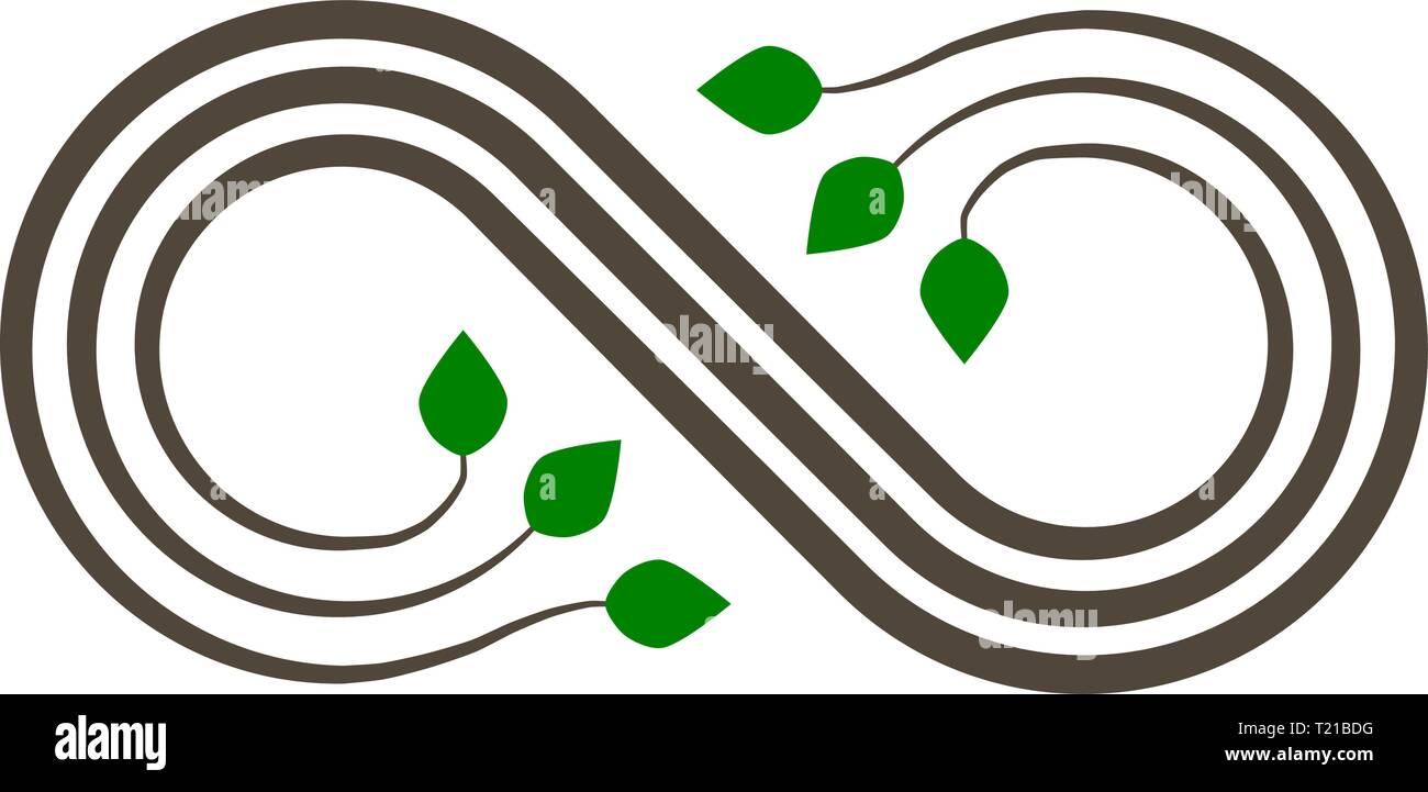 Infinity flourish symbol icon - tree, isolated - vector illustration ...