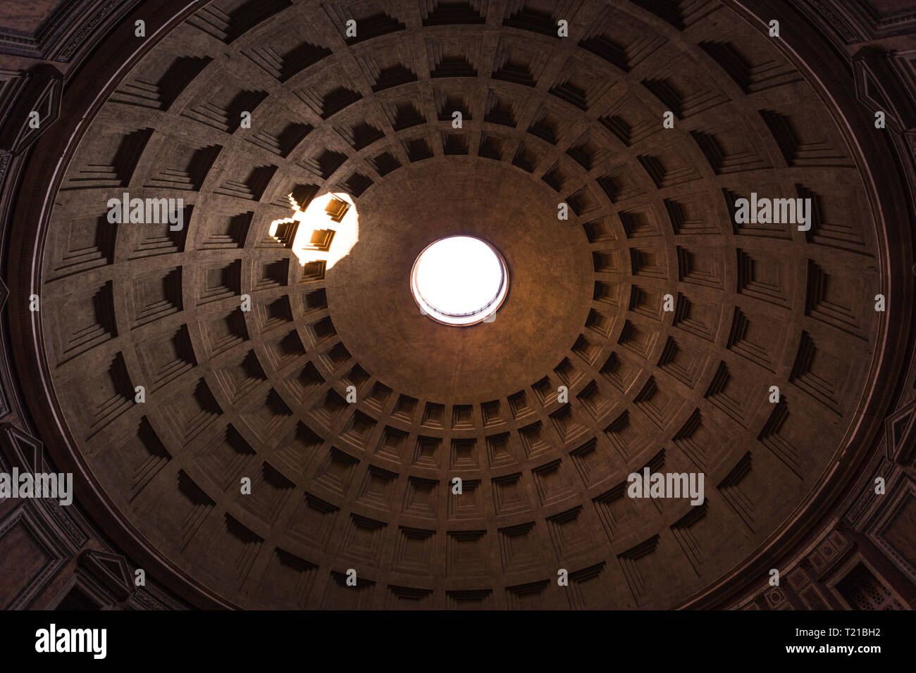 Pantheon dome as seen from inside the Pantheon with a visible light ...