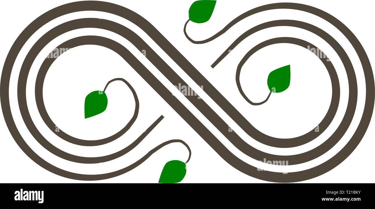 Infinity flourish symbol icon - tree, isolated - vector illustration ...