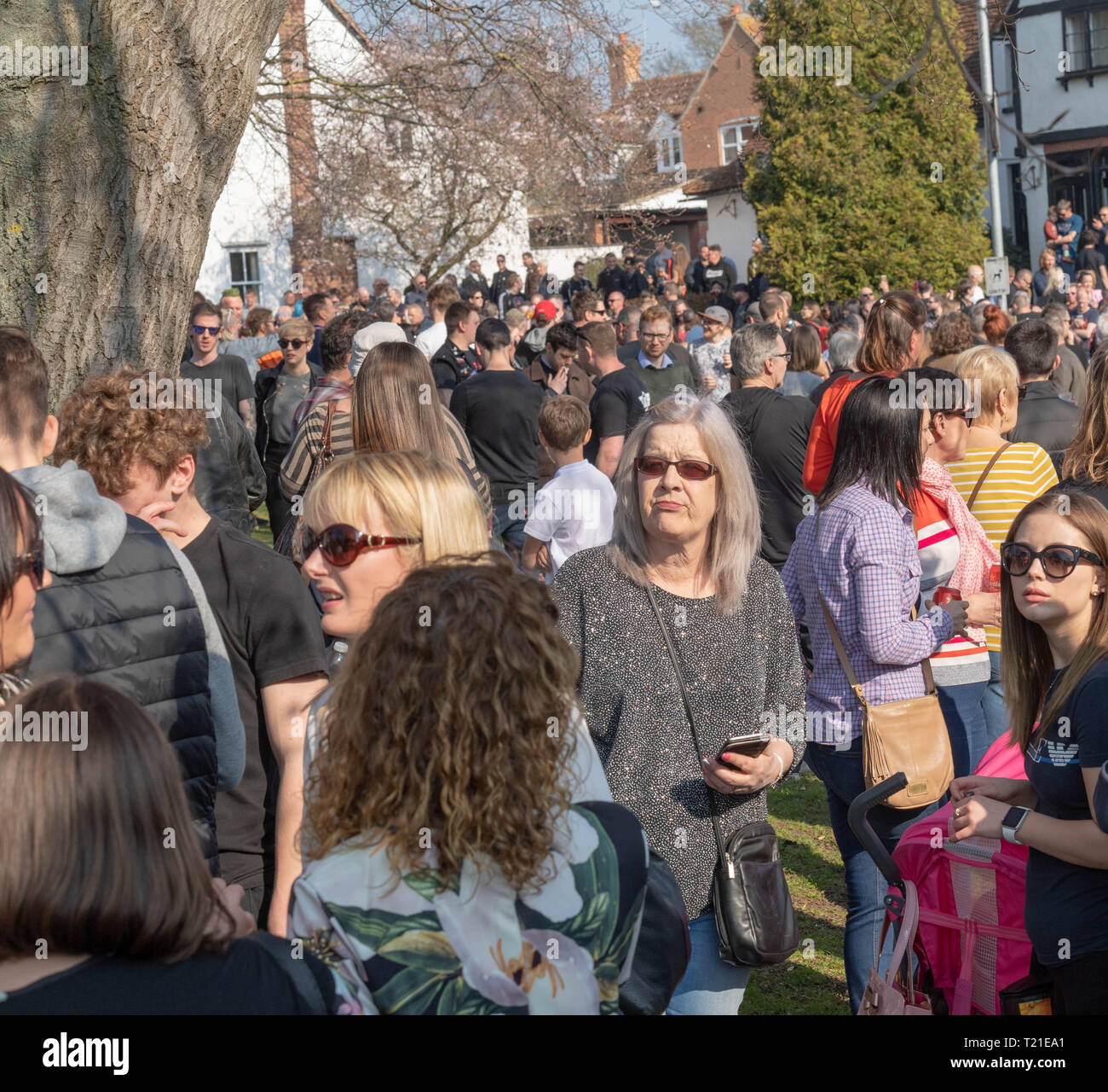 Braintree, UK. 29th Mar, 2019. funeral of Prodigy frontman Keith Flint ...
