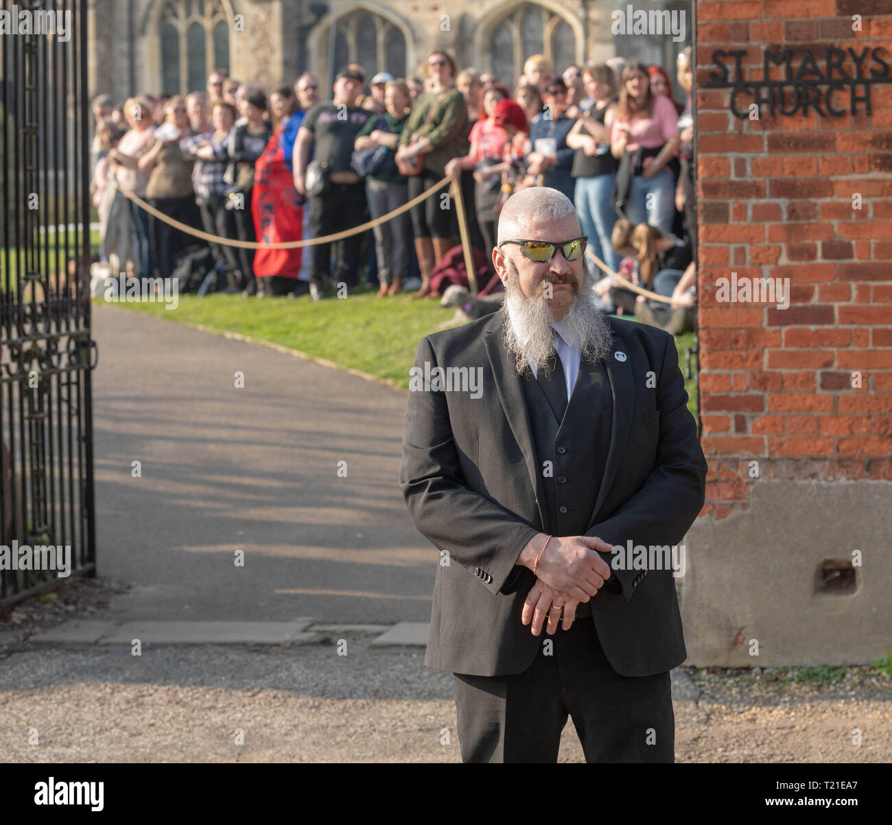 Braintree, Essex, UK. 29th Mar 2019. Funeral of Prodigy frontman Keith ...